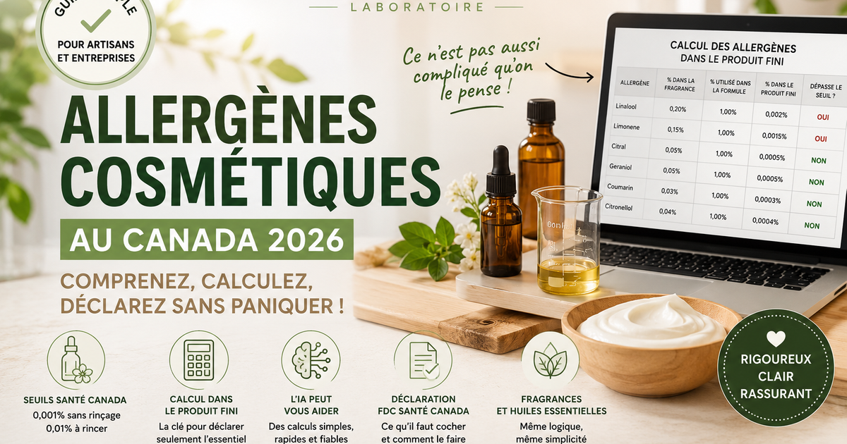 Allergènes cosmétiques Canada 2026 : guide simple | Pure Arôme
