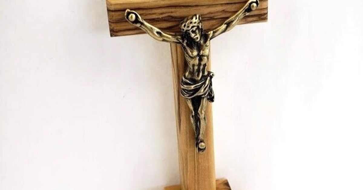 Wooden Crucifix on base