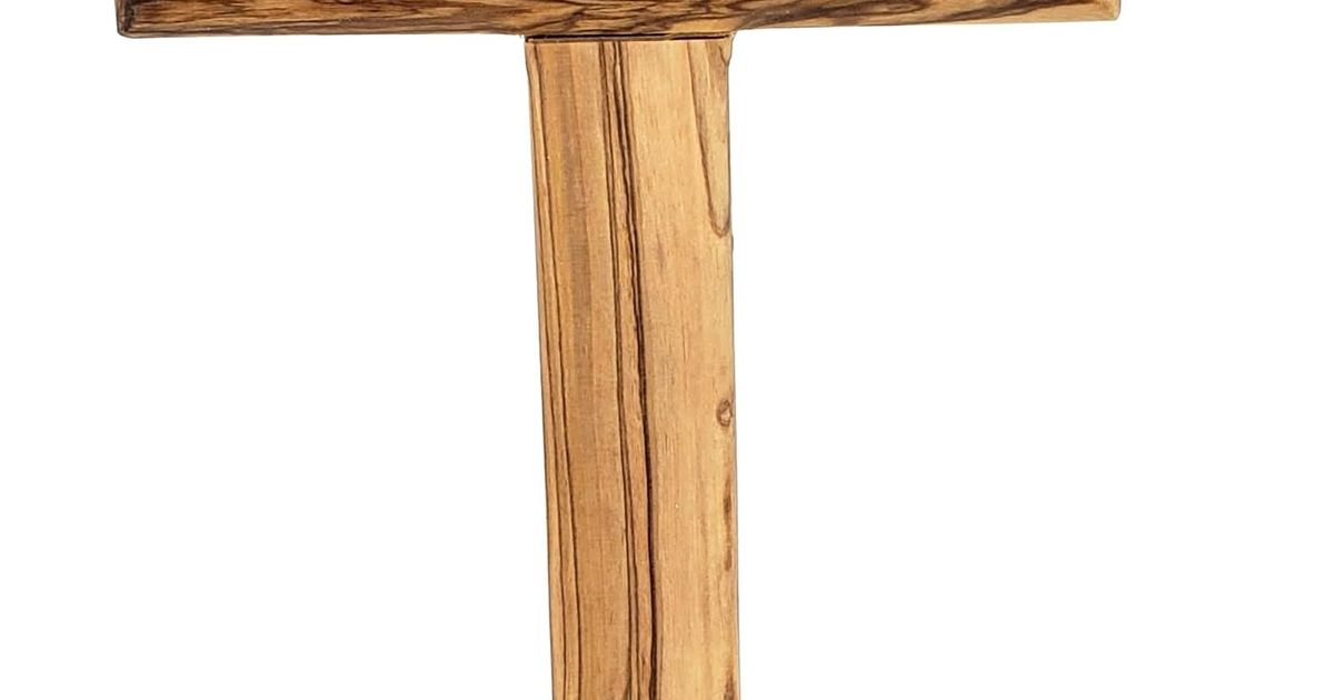 Wooden Cross on base