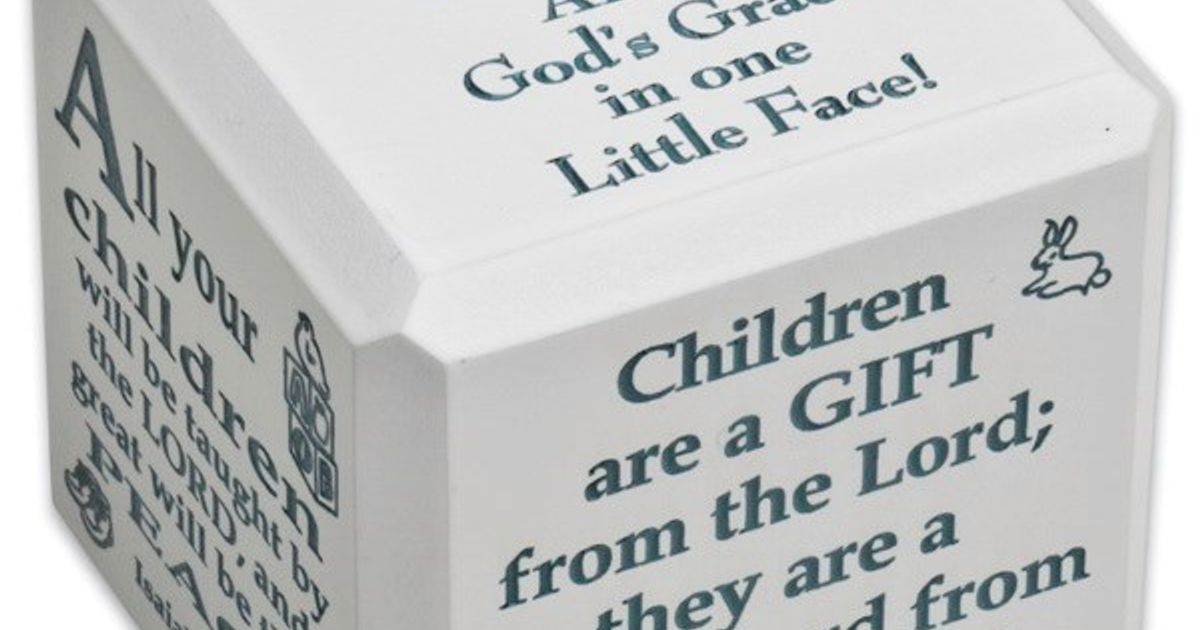 Prayer Cube with Catholic prayers