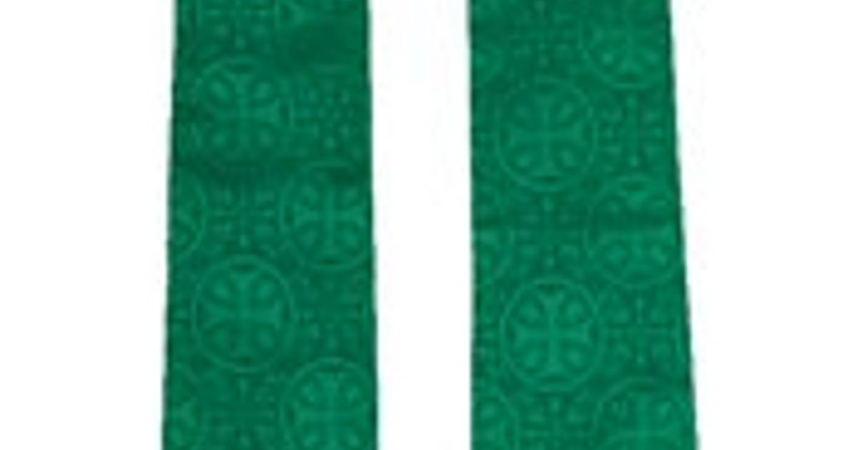 Green clergy stole