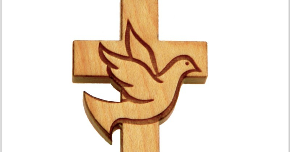 Wooden cross pendant for Confirmation