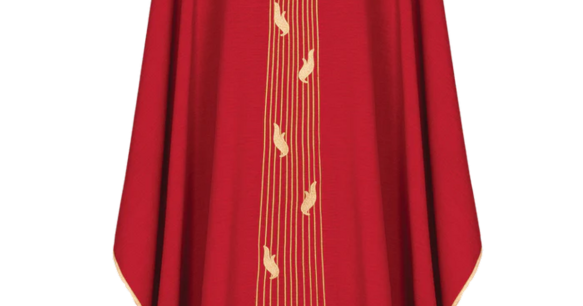 Chasuble rouge pour la Confirmation