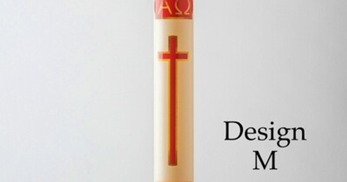 Paschal candle with liquid paraffin