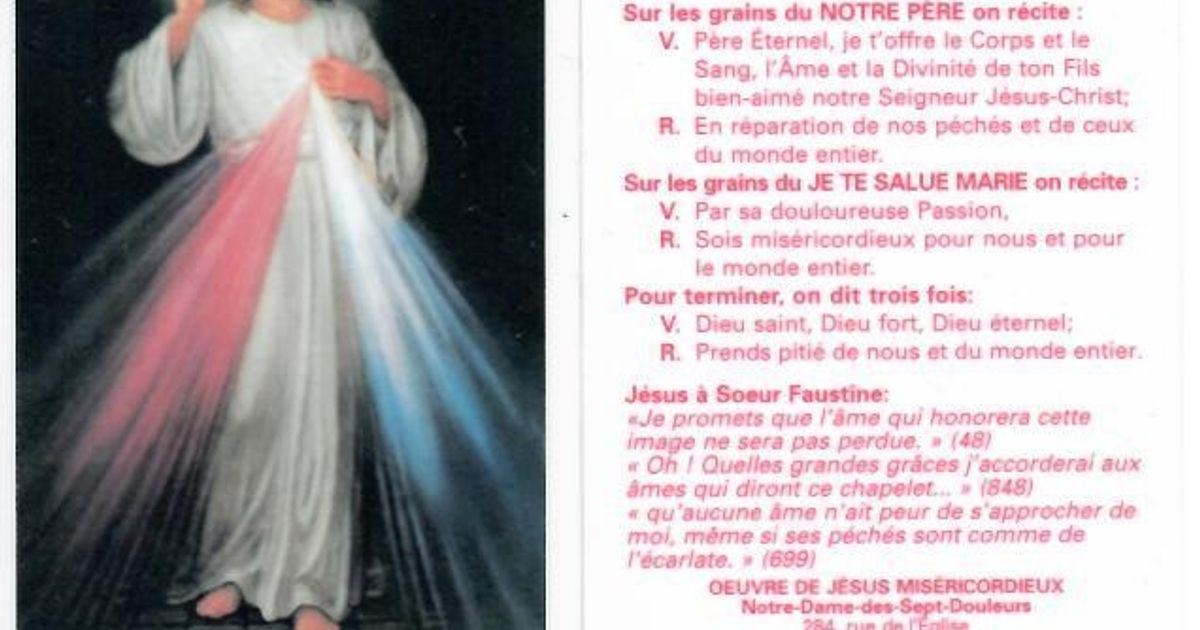 The Chaplet to the Divine Mercy in French