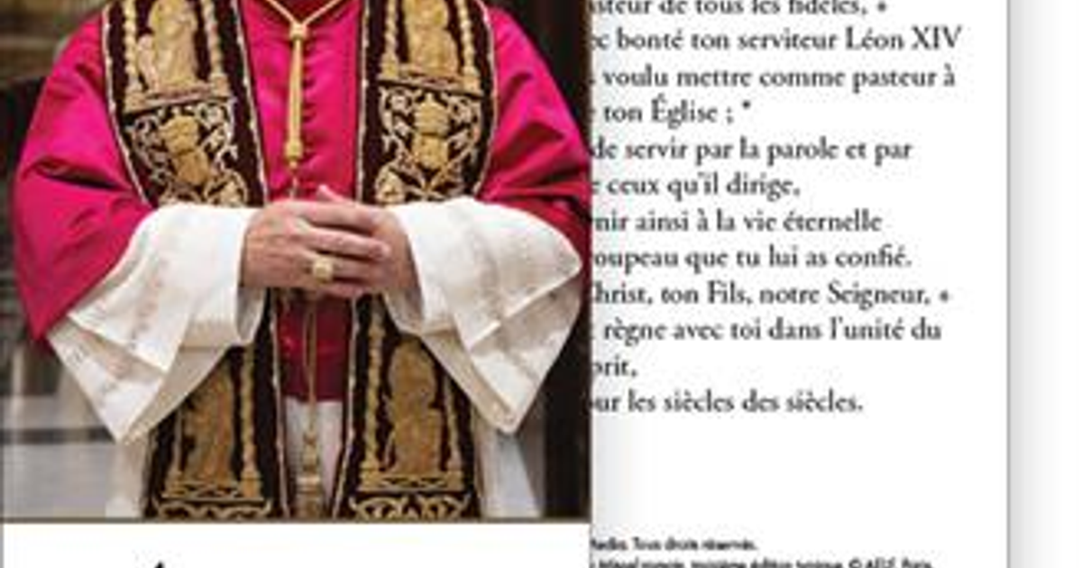 Pope Leon prayer card Canada