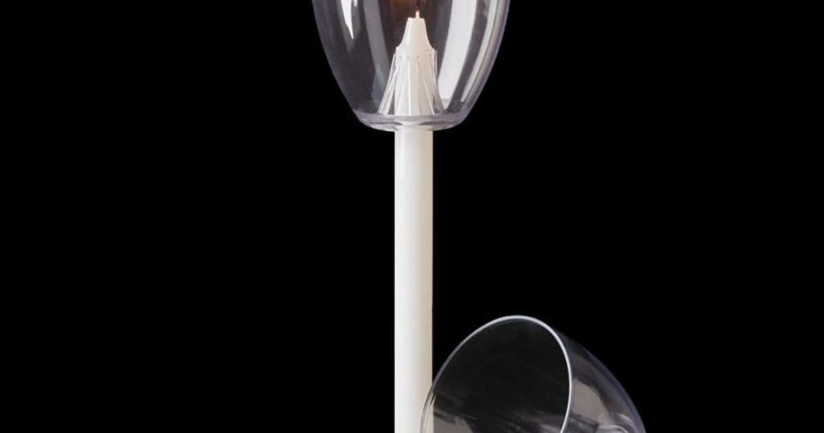 Plastic candle shield