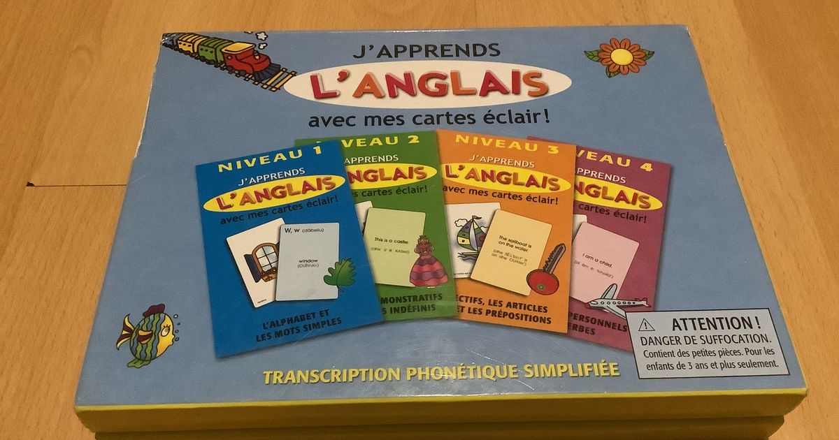 Coffret J’apprends L’anglais avec mes cartes éclairs