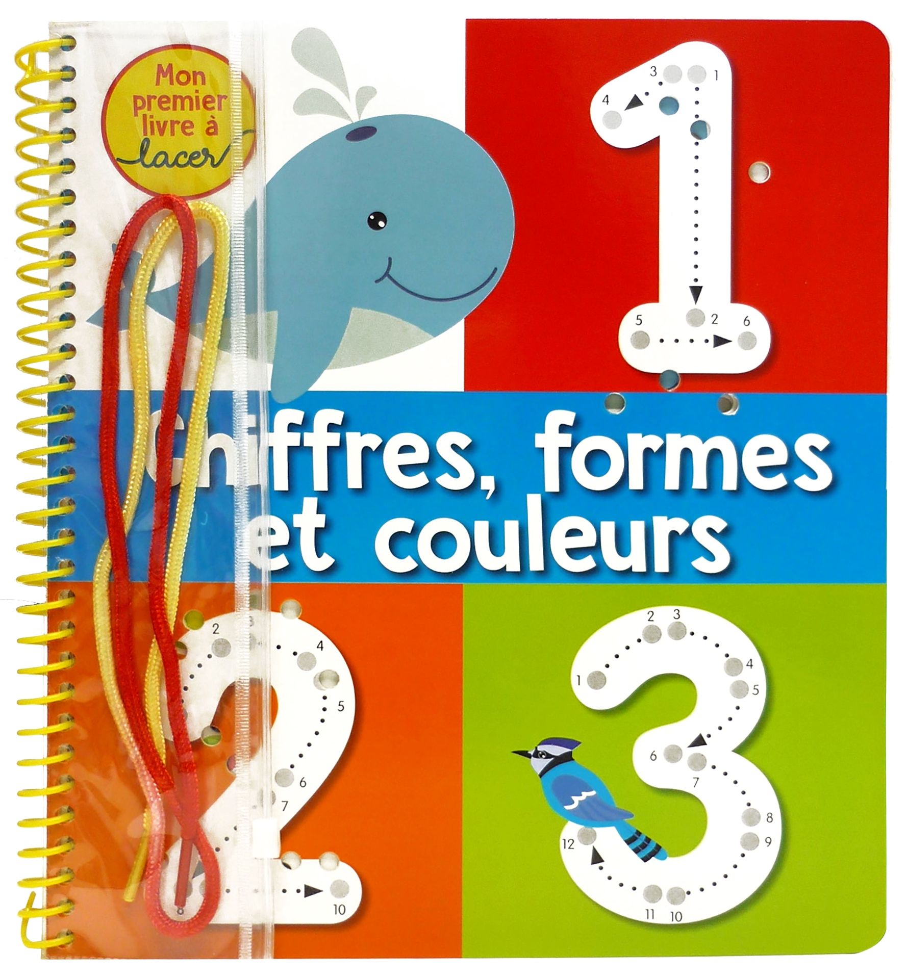 Chiffres, formes et couleurs: Mon premier livres à lacer