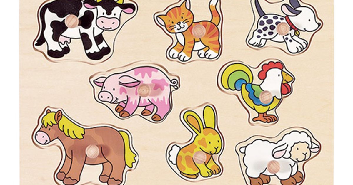 Casse-tête en bois | Animaux de la ferme | GOKI