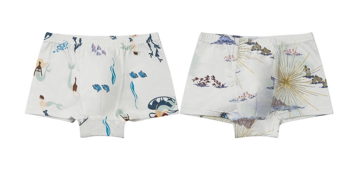 Duo Boxers Garçon bambou Sous l'océan | Nest Designs| Le Mouton Noir