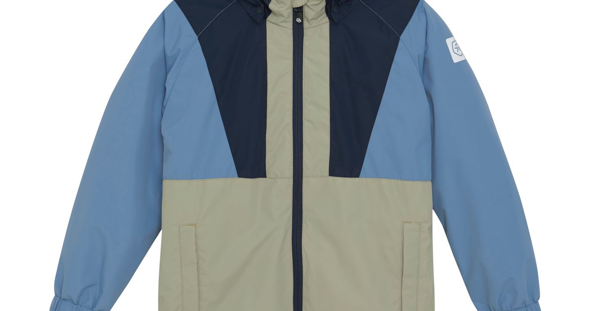 Blue Colorblock Waterproof Windbreaker | Color Kids | Mouton Noir