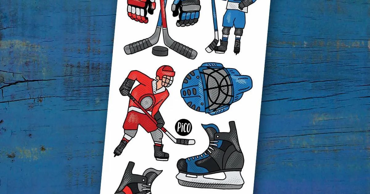 Temporary Tattoos - Hockey mania | PICO | Le Mouton Noir