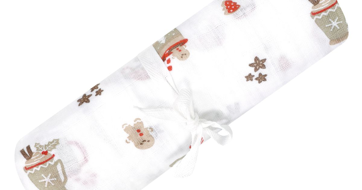 Couverture mousseline coton Délices de Noël | Perlimpinpin | Le Mouton Noir