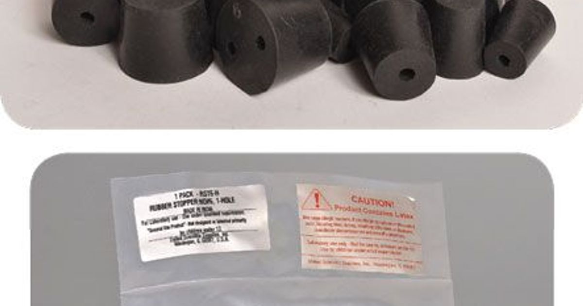 Rubber Stoppers, Two-Hole