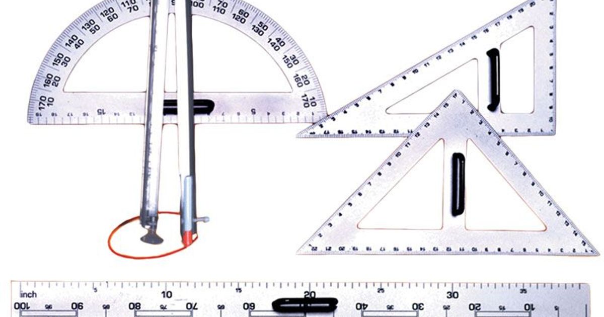 Set of chalkboard drawing instruments