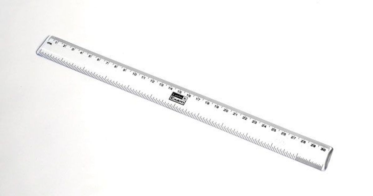 Clear plastic rulers