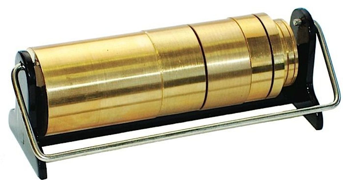 Set of 8 deluxe slotted weights, brass
