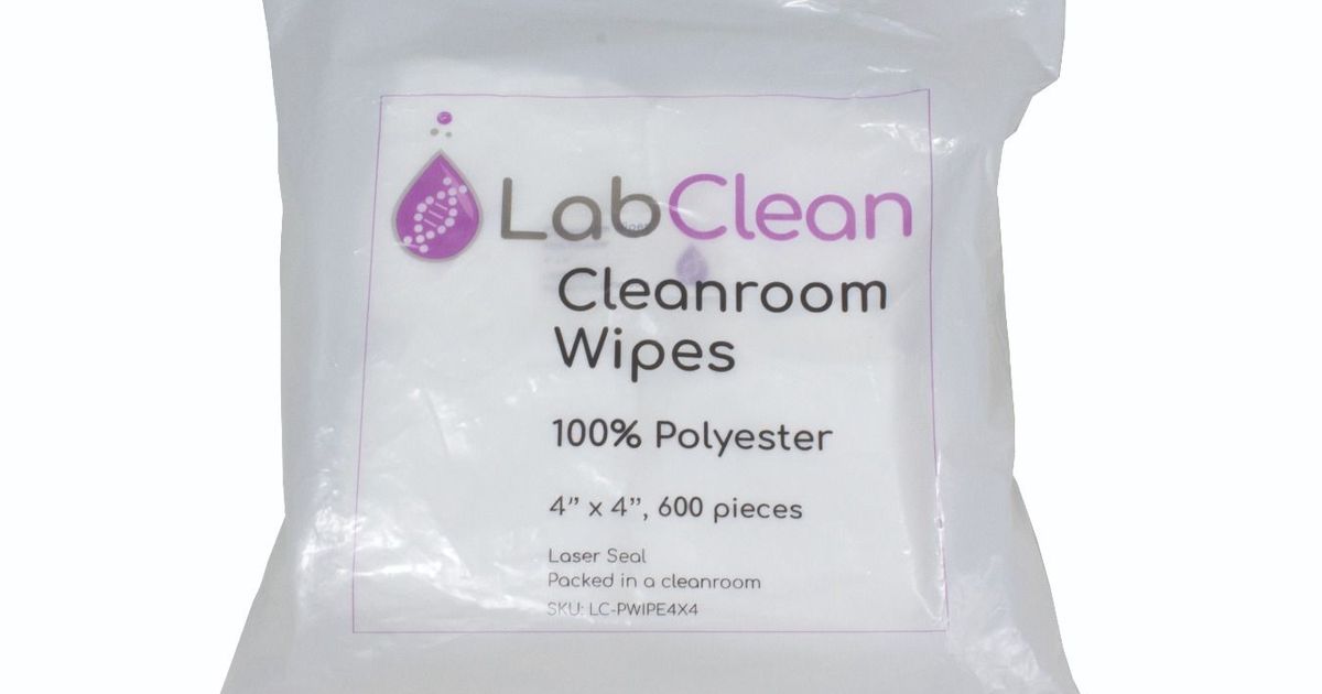 Cleanroom Wipes, 100% Polyester