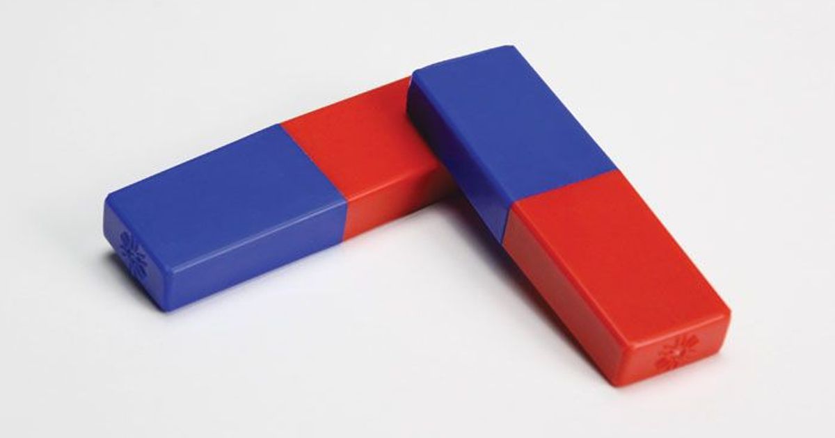 Magnets, covered with plastic