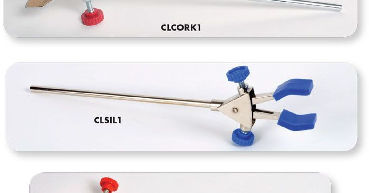 2 prong burette clamps with extension rod