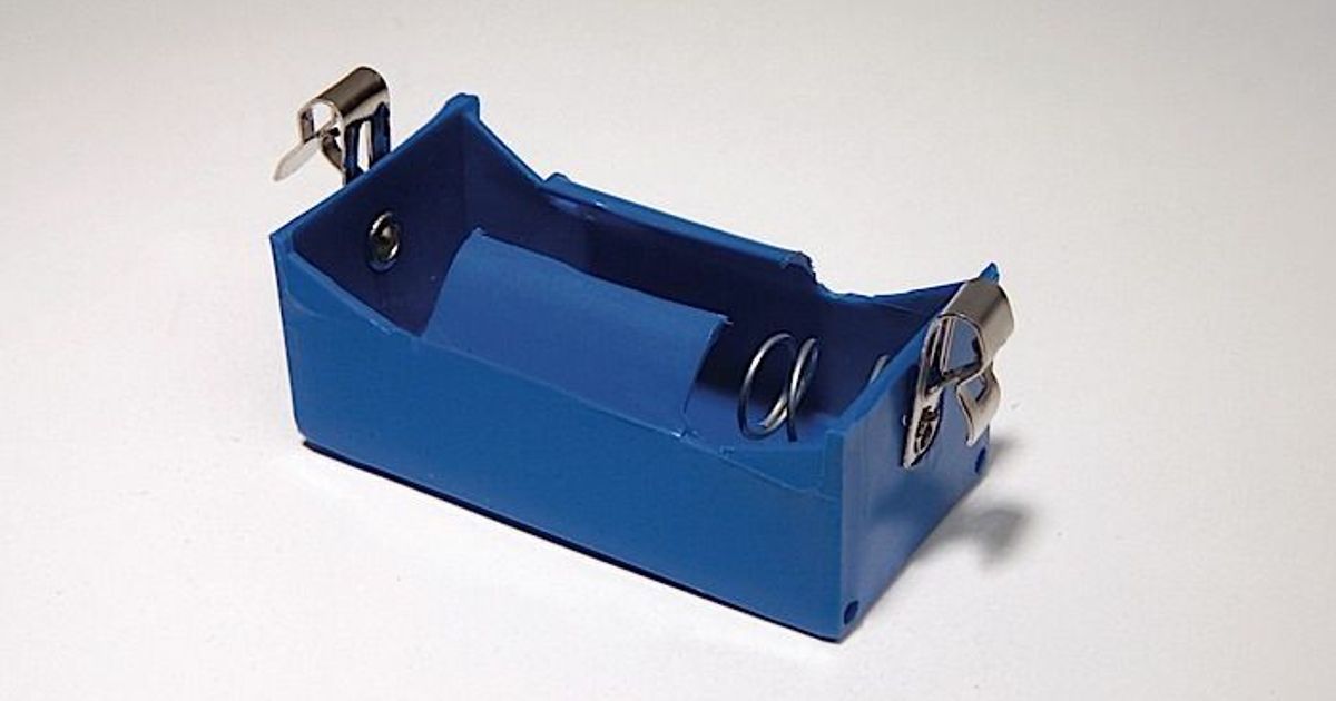 Battery Holder with Fahnestock Clips