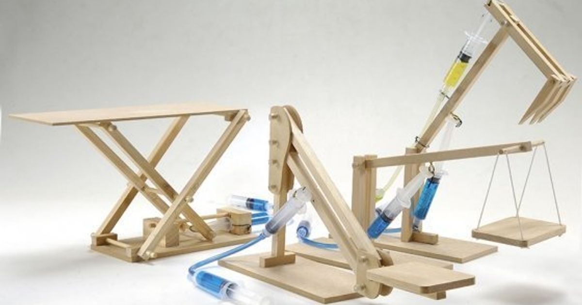4 hydraulic models to build — Educational fun