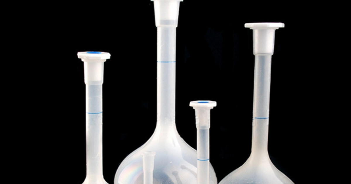 Laboratory measuring flask plastic calibrated flask