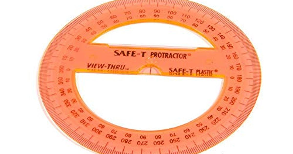 Protractor for kids, 360 Protractor, Orange PQT/2