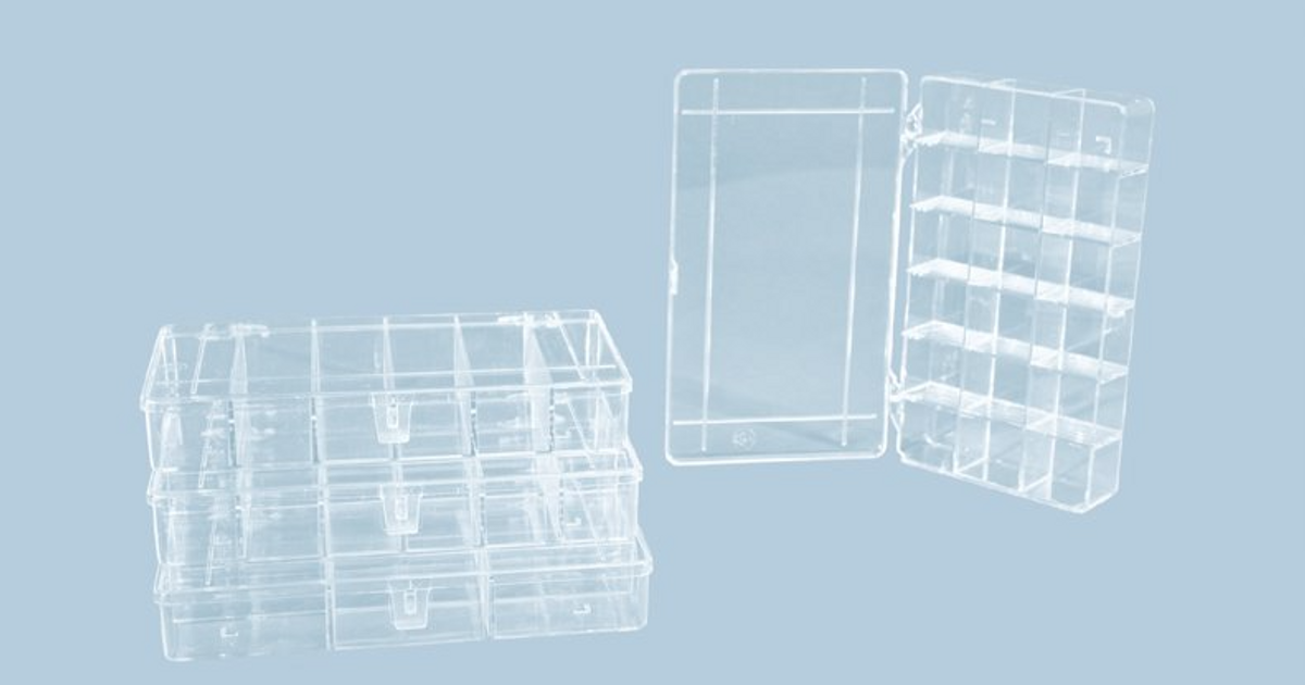 Box 18 compartments, polystyrene
