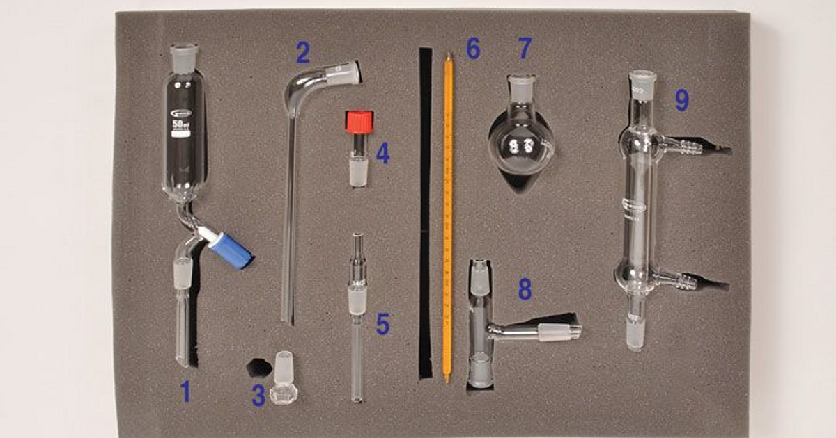 Organic Chemistry Glassware Kit 9 Pieces