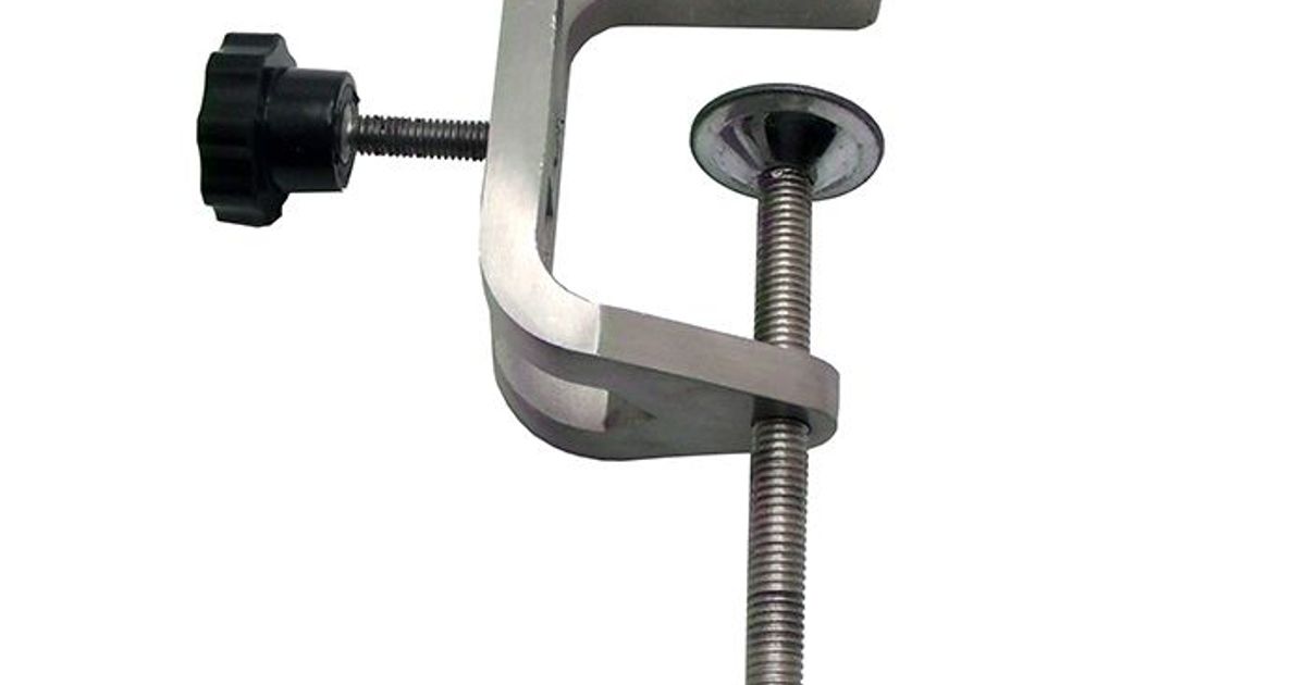 Pince de table, acier inoxydable, pour tige