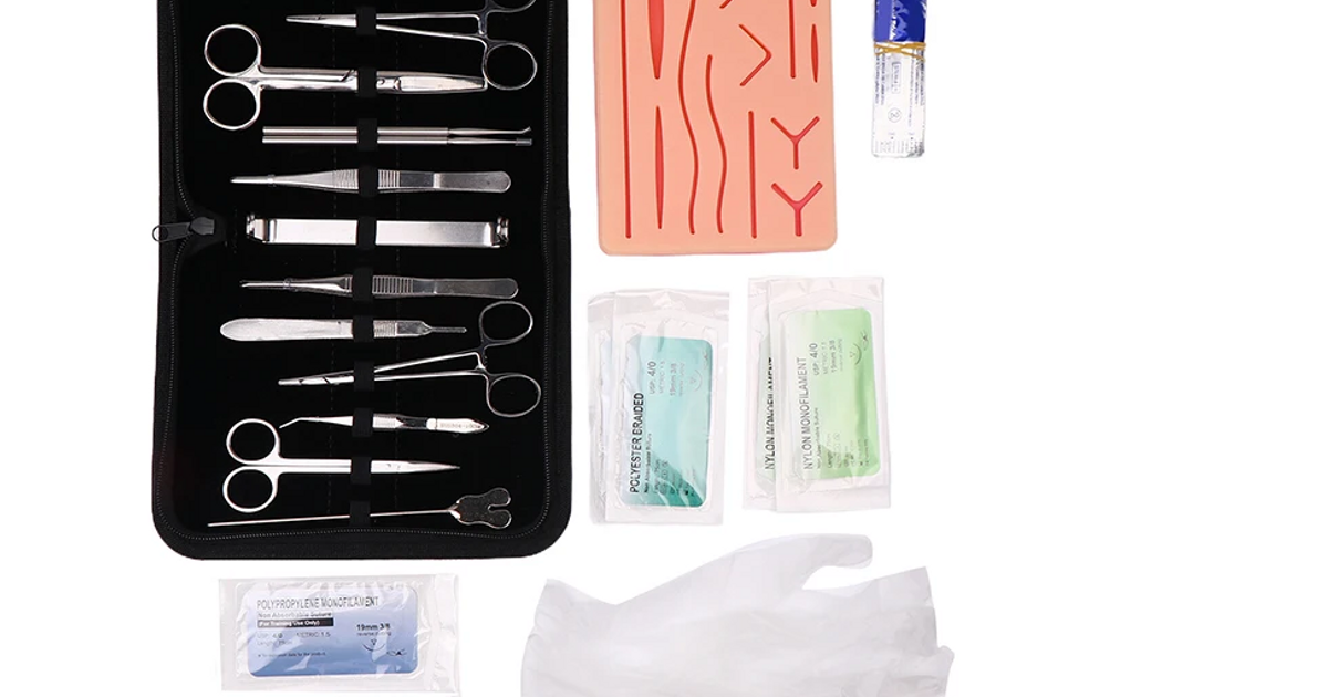 Medical Suture Practice Kit – Realistic Silicone Pad & Complete ...