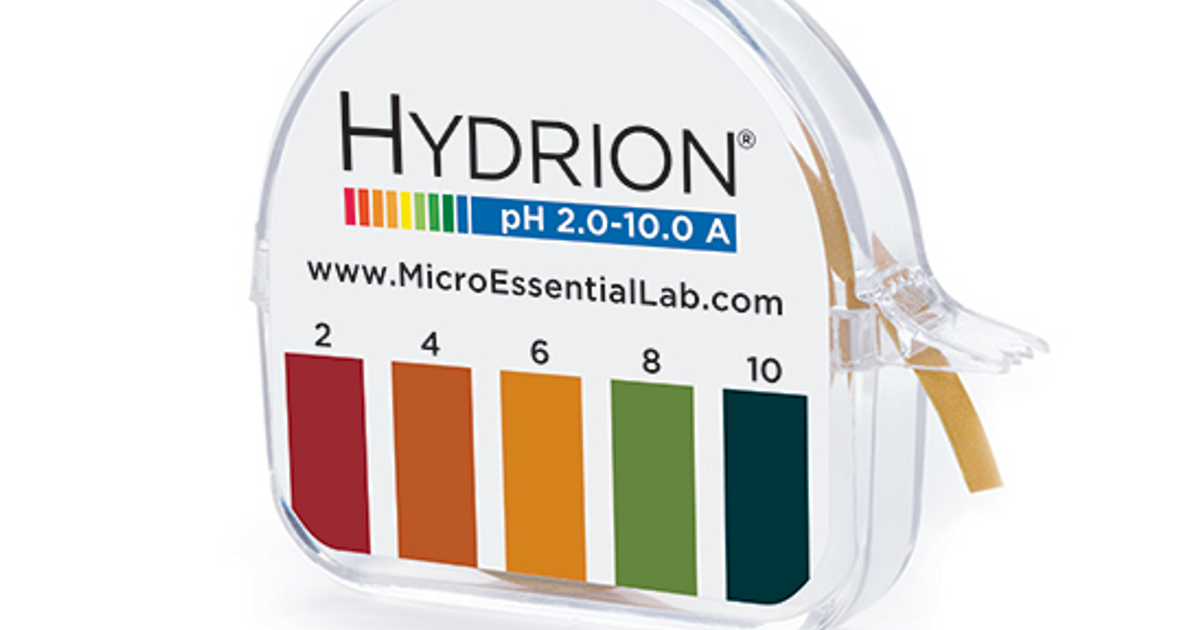 Hydrion 2.0—10.0 pH Paper Roll — 15 feet, 100 tests — Sold by roll
