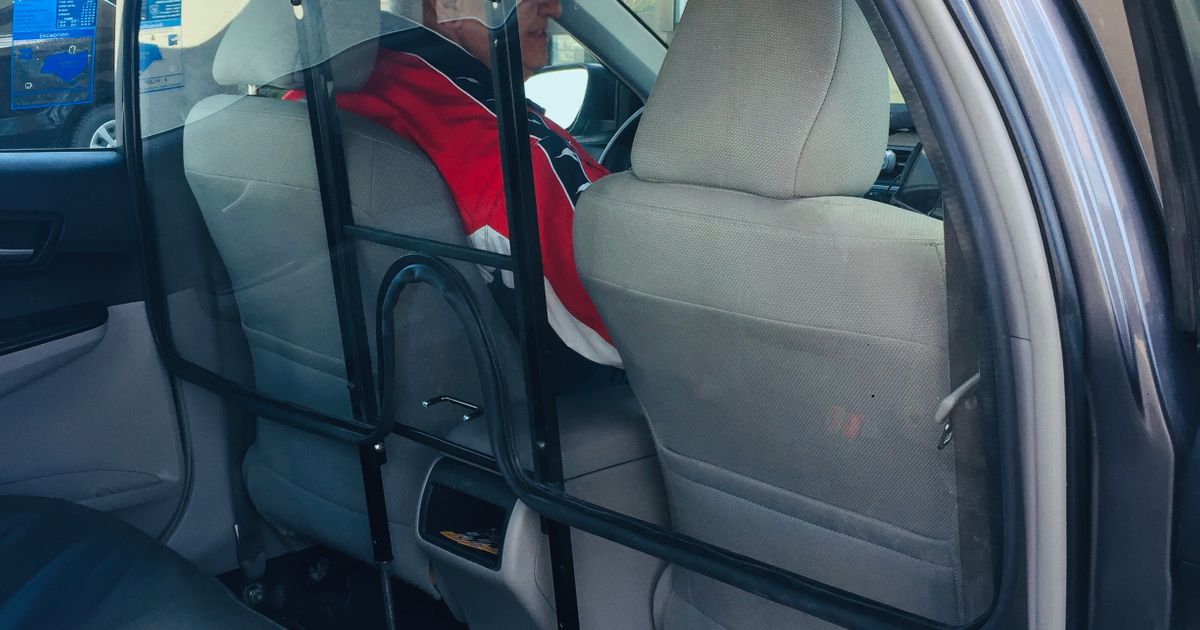 Protection pour taxi, Visière en plastique