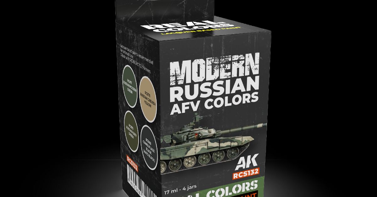 AK Interactive Real Colors Modern Russian AFV Colors Set (Set of 4)