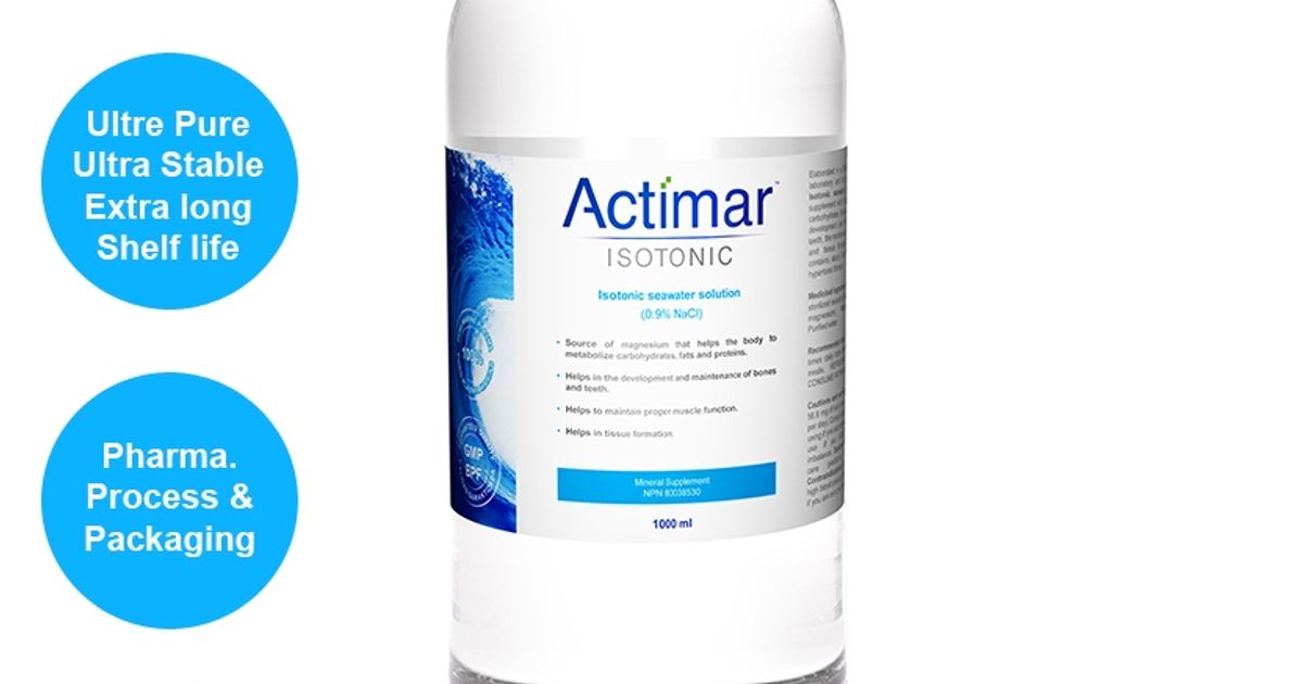 ACTIMAR® Isotonic, Pure Marine Plasma® - 1000 ml Economy size bottle