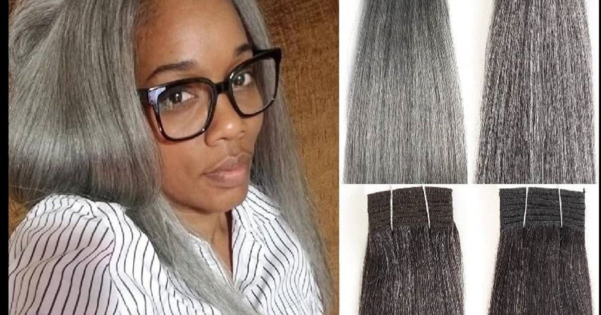 Human Hair Wefts & Weaves Grey Salt n' Pepper #280 #34 #44 #51 from KA