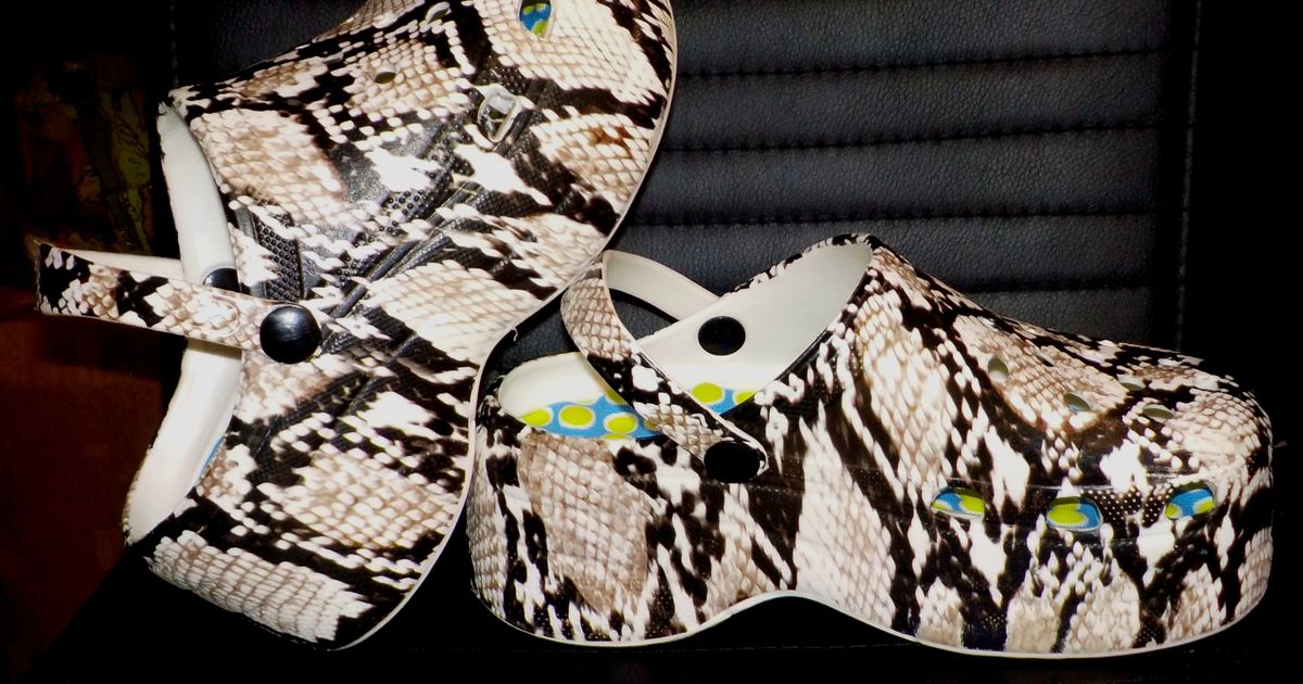 Women's Crocs Classic Platform Clogs - SNAKE