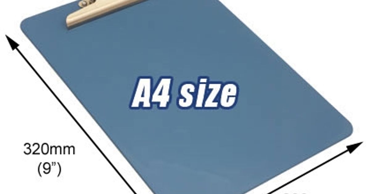 PLASTIC CLIPBOARD , METAL DETECTABLE