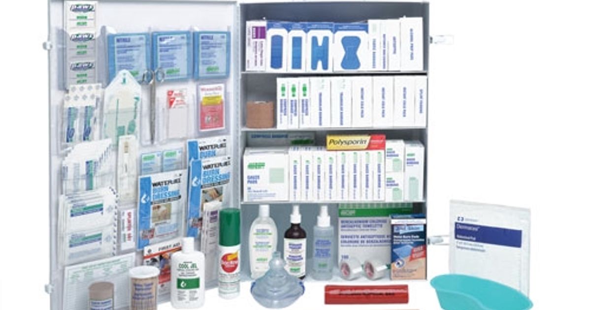 First Aid Kit - Deluxe - Restaurant/Food Processing Workplace, Metal C