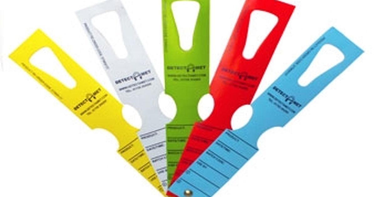 KEYHOLE/LOOP TAGS, METAL DETECTABLE, LARGE 500 tags