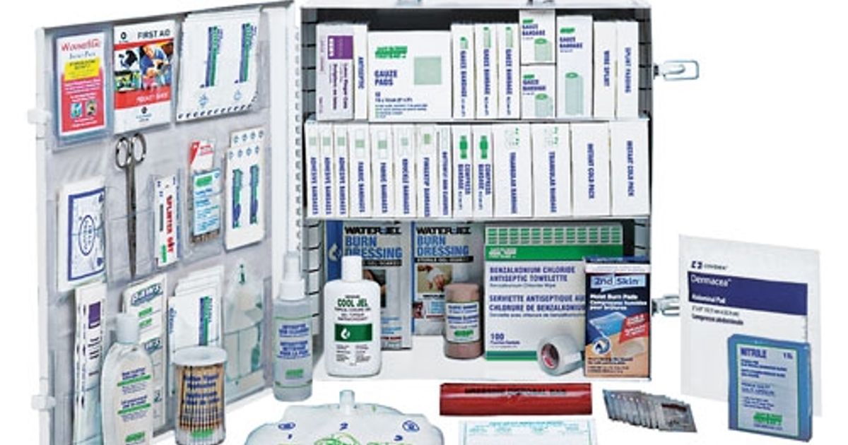 First Aid Kit - Restaurant/Food Processing Workplace, Metal Cabinet