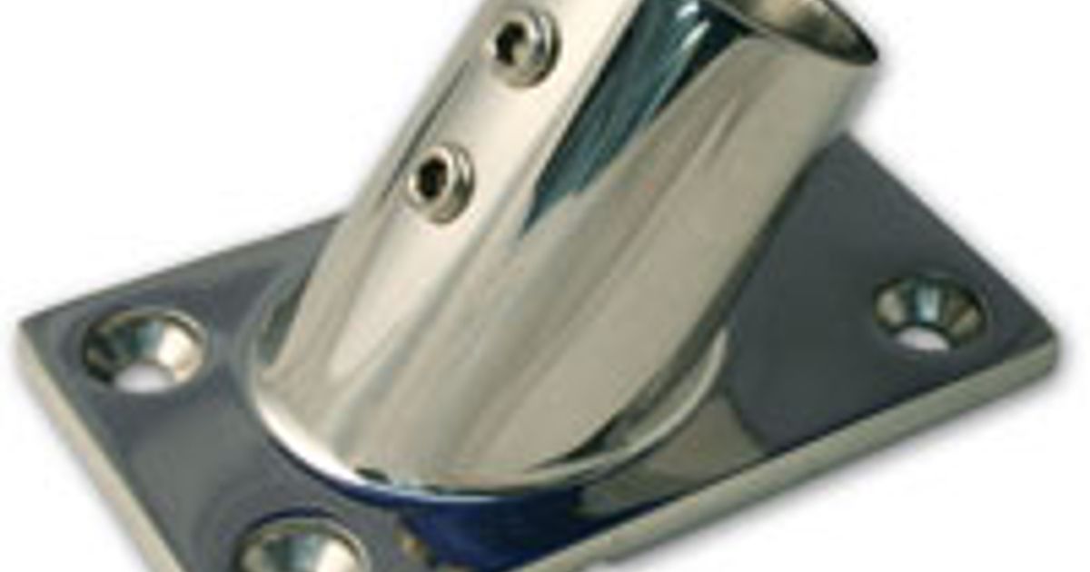 Rail Fitting SS142 Rectangular Base 60o 1"