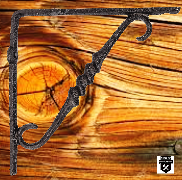 Équerre en fonte torsadé|quincaillerie de la forge